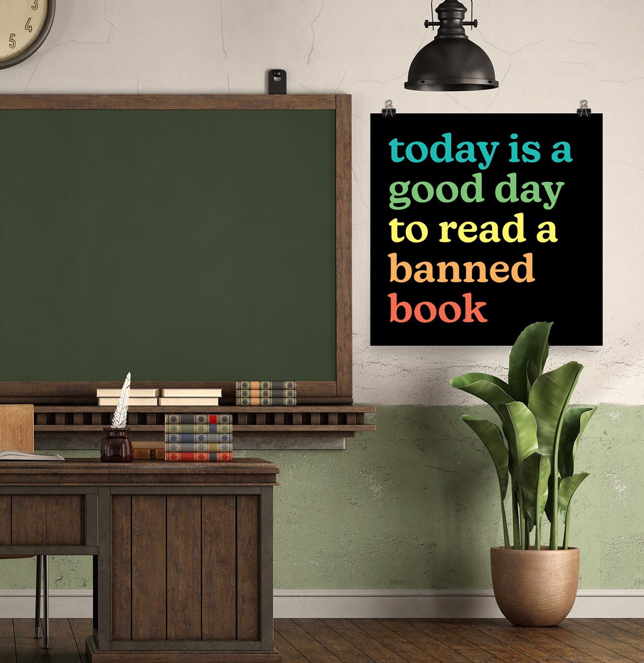 Today is a Good Day to Read a Banned Book Unframed Poster. Colorful ...