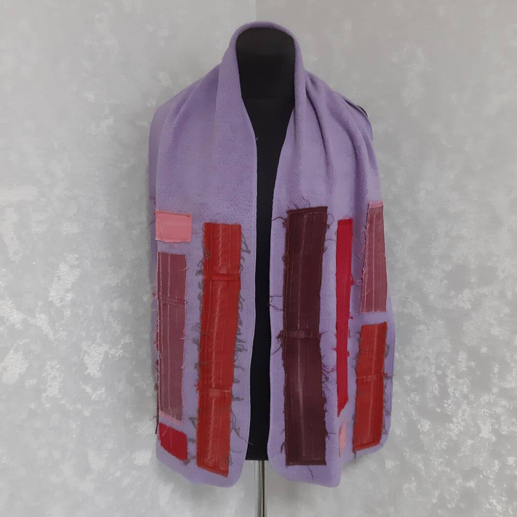 Boho Scarf From Recycled Fabric Scarf With Distressed Jeans | Etsy