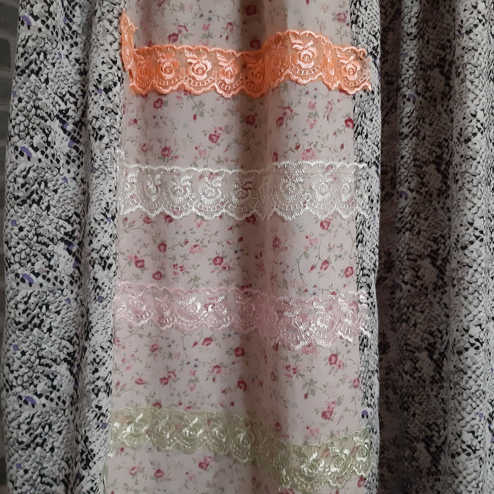 XXL Boho Long Dress Plus Size Patchwork Tunic for Hippie | Etsy