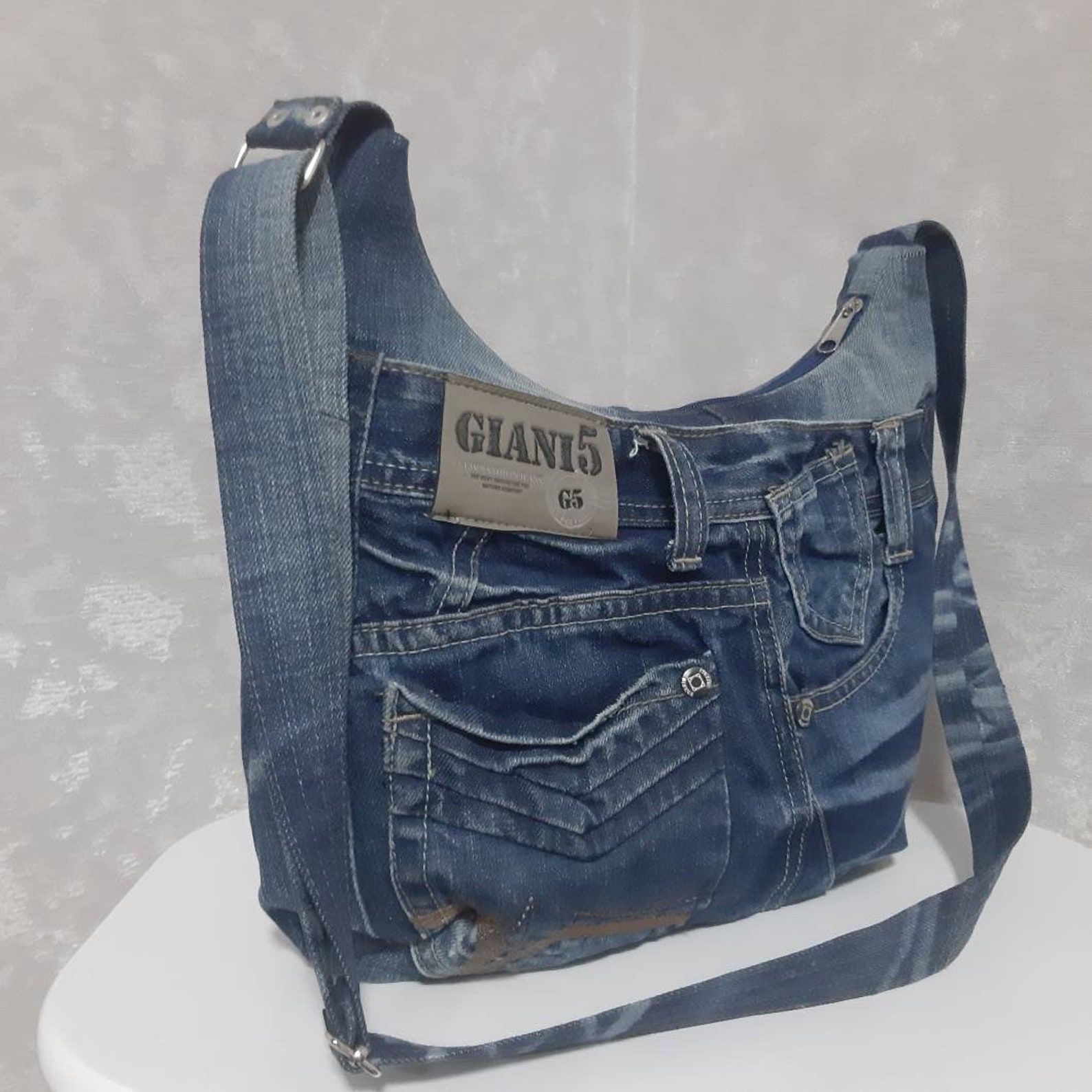 Crossbody Denim Bag Medium Size Jean Shoulder Bag Casual | Etsy