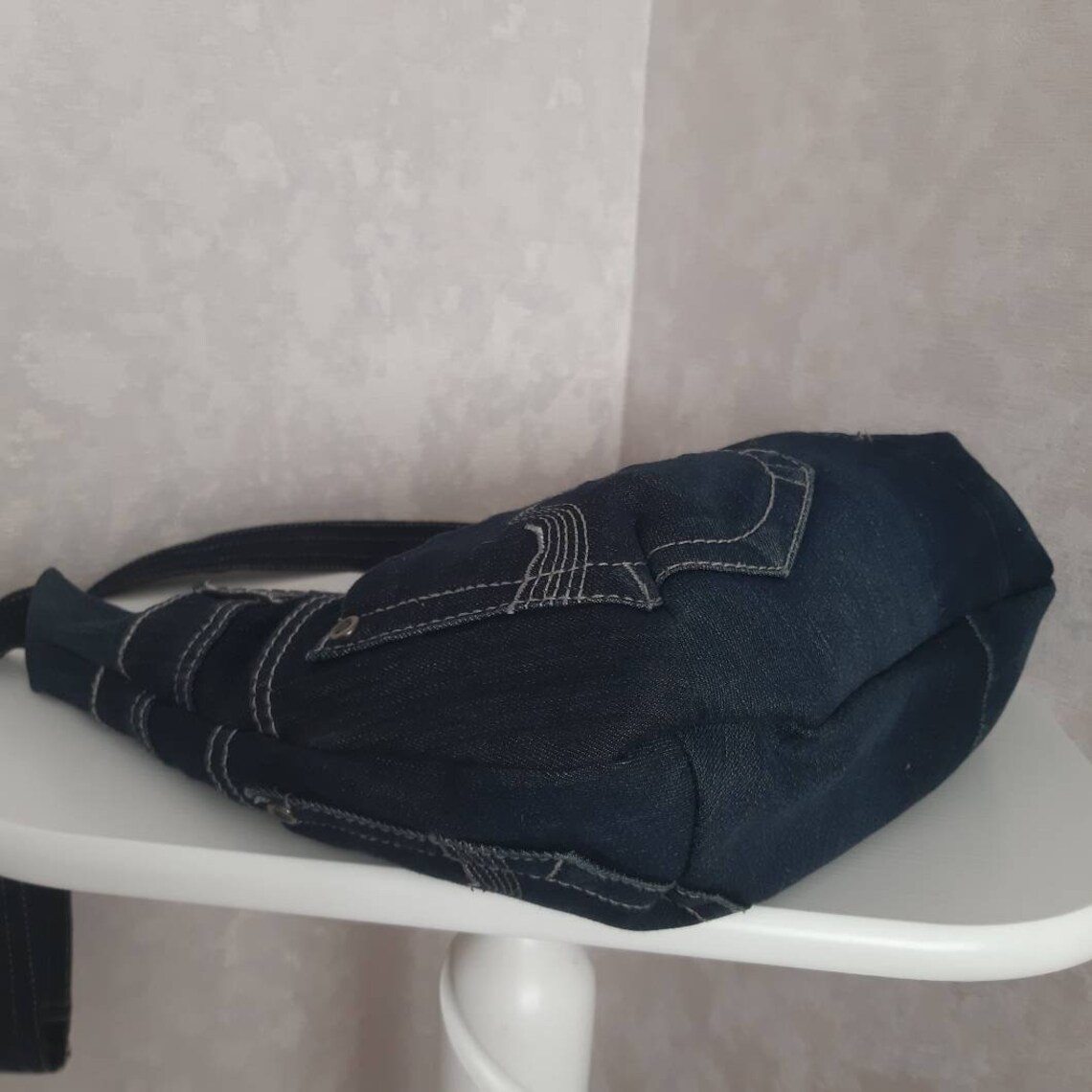 Hobo Denim Bag Medium Size Jean Shoulder Bag Casual Handbag | Etsy