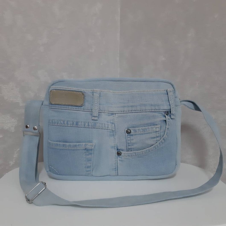 Casual Denim Bag Jean Crossbody Purse Blue Shoulder Bag of - Etsy