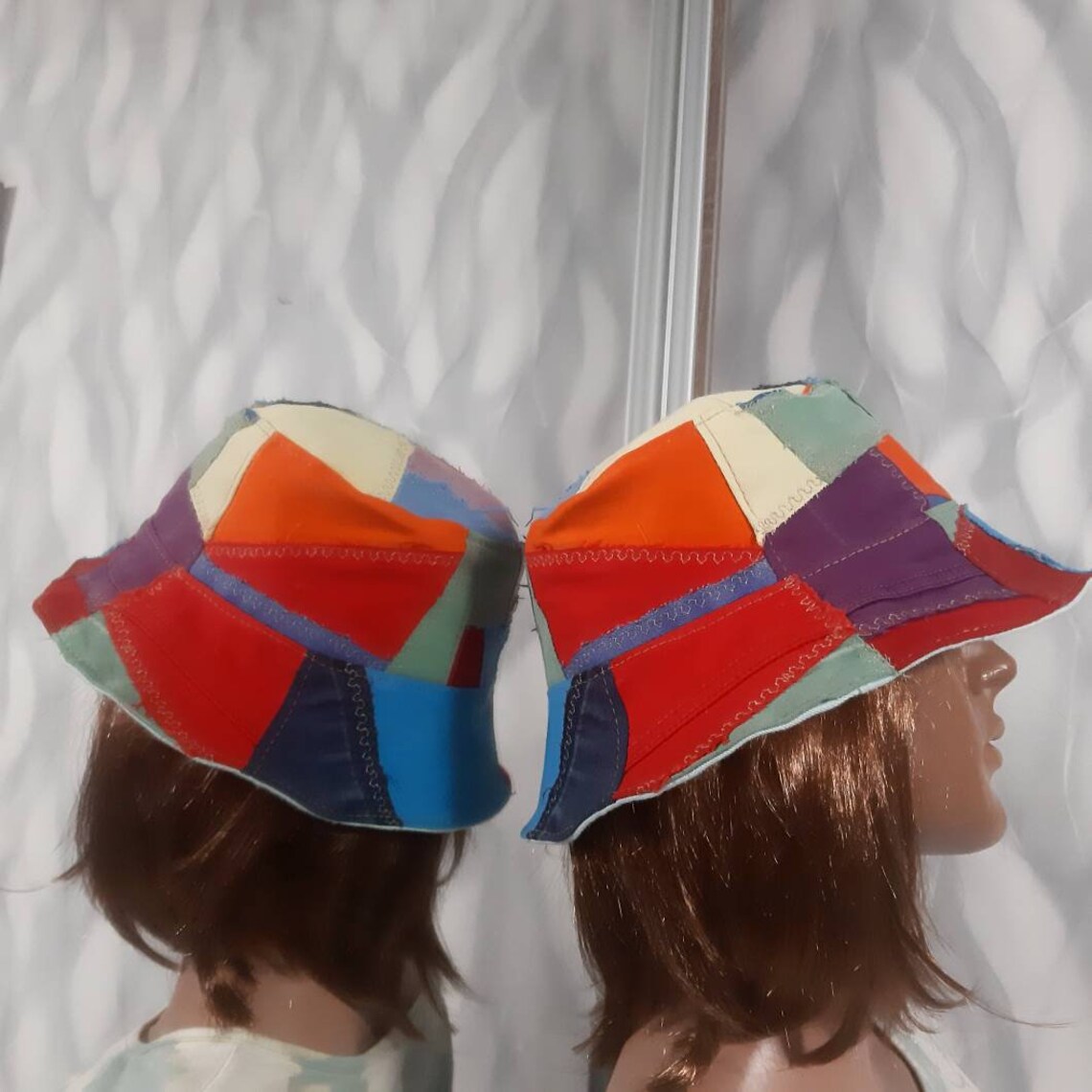 Denim Patchwork Hat 23 Boho Rainbow Jean Hat in Street - Etsy