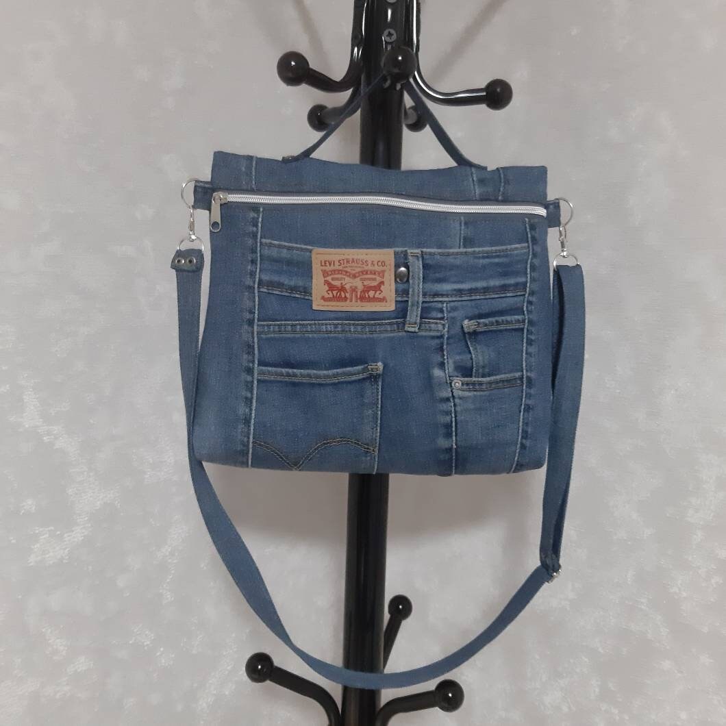Casual Denim Handbag Jeans Bag Medium Size Crossbody Denim - Etsy