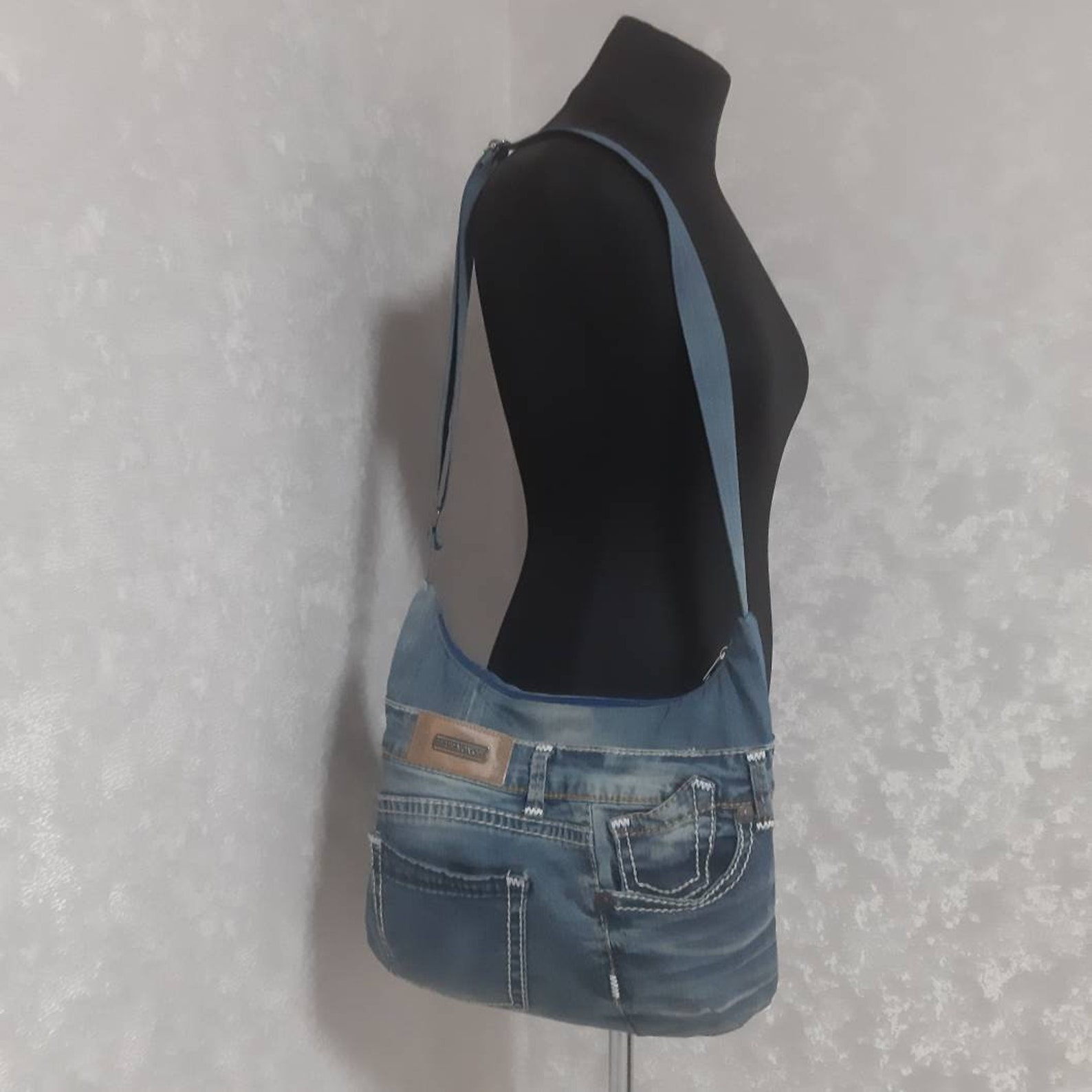 Shoulder Denim Bag Medium Size Jean Crossbody Purse Blue - Etsy