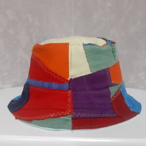 Denim Patchwork Hat 23, Boho Rainbow Jean Hat in Street Fashion Style ...
