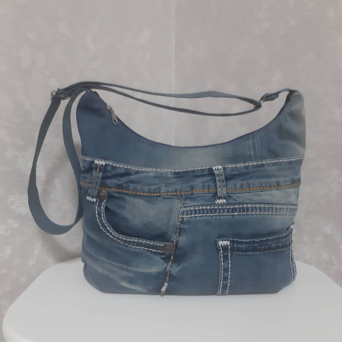 Shoulder Denim Bag Medium Size Jean Crossbody Purse Blue - Etsy