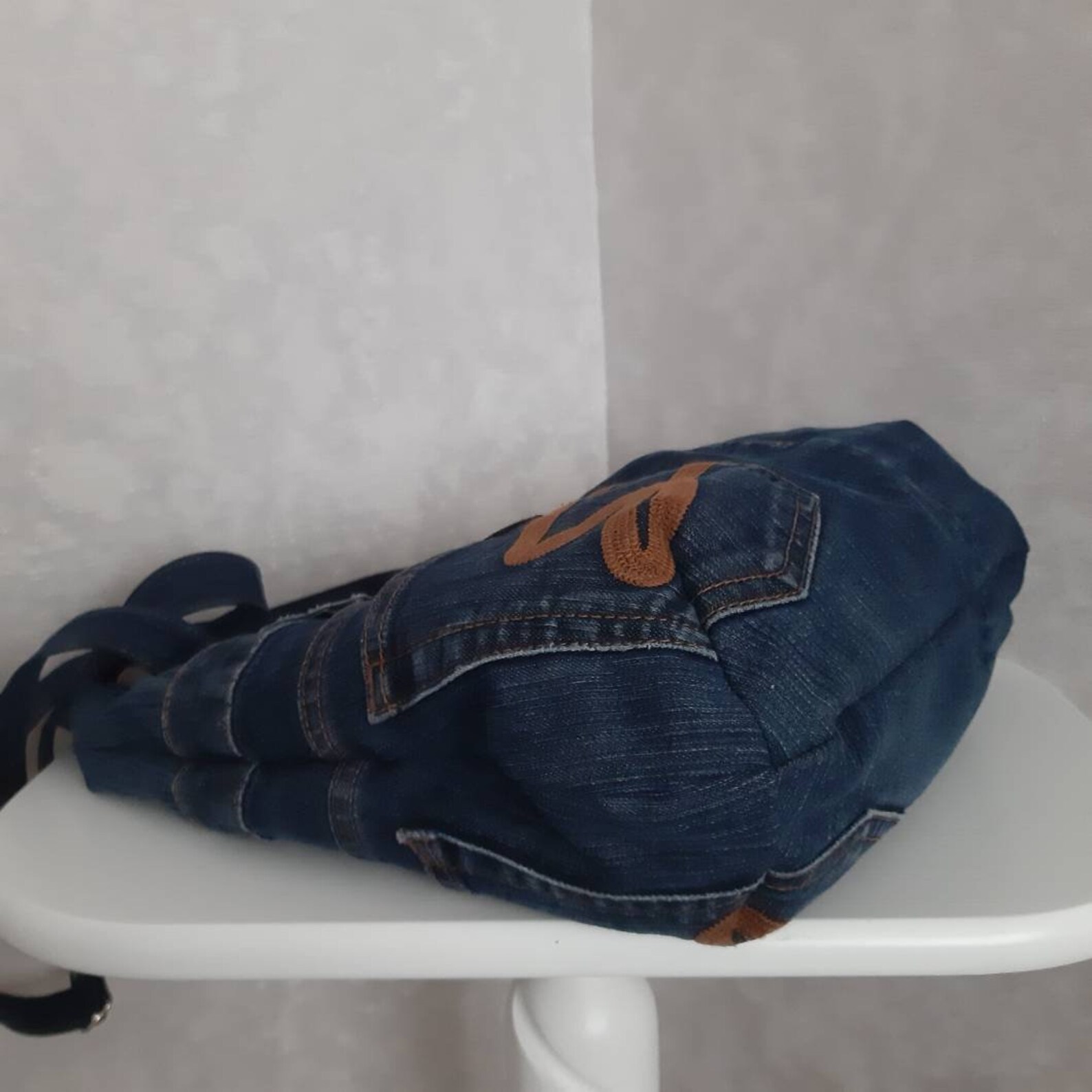 Crossbody denim bag medium size Jean shoulder bag Casual | Etsy