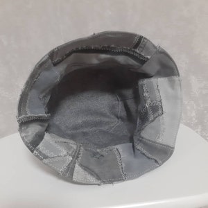 Denim Patchwork Hat 23, Boho Gray Jean Hat in Street Fashion Style ...