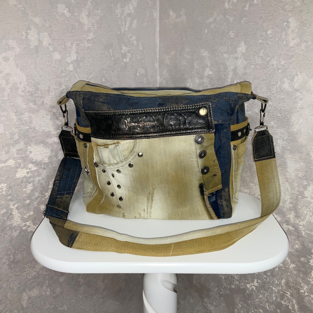 Denim Shoulder Bag Casual Hobo Jean Bag Jean Multicolor Bag - Etsy