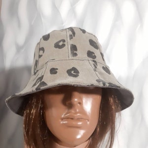 Casual Spotted Hat 23, Boho Beige Jean Hat in Street Fashion Style ...