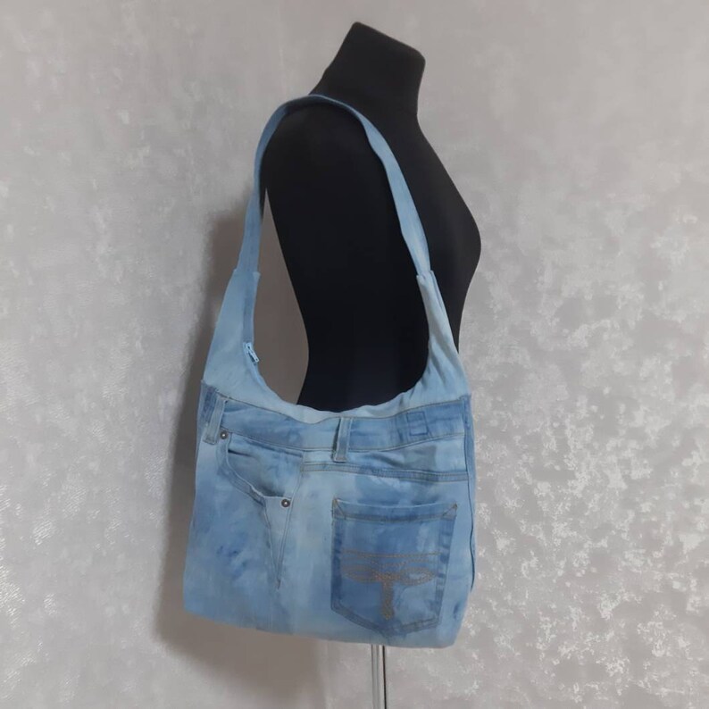 Classic Denim Hobo Bag Jean Shoulder Bag Casual Tote Bag of - Etsy