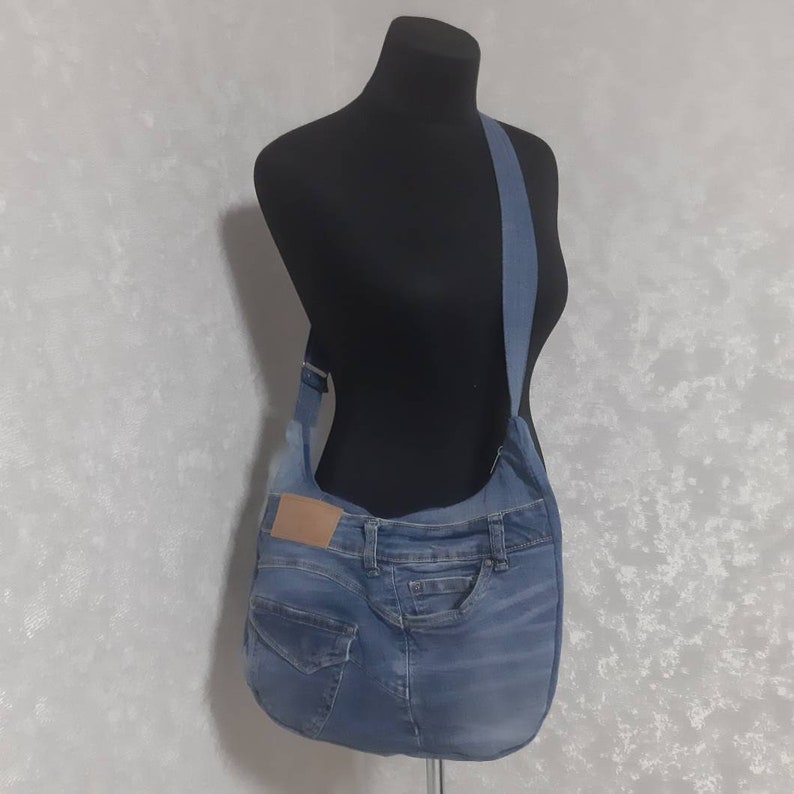 Crossbody Denim Bag Medium Size Jean Shoulder Bag Casual - Etsy