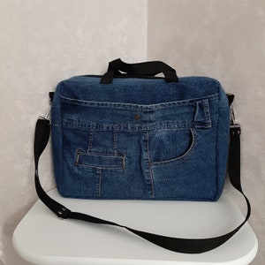 Denim Laptop Bag Casual Jean Bag for College Laptop Case of - Etsy