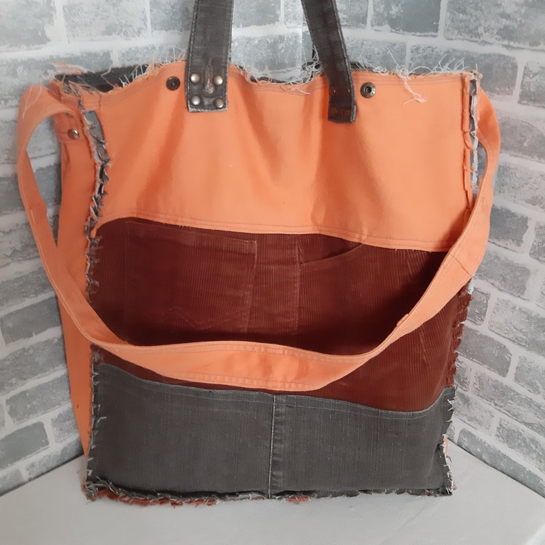 Patchwork Large Denim Bag Casual Jean Tote Bag Hobo Bag of - Etsy