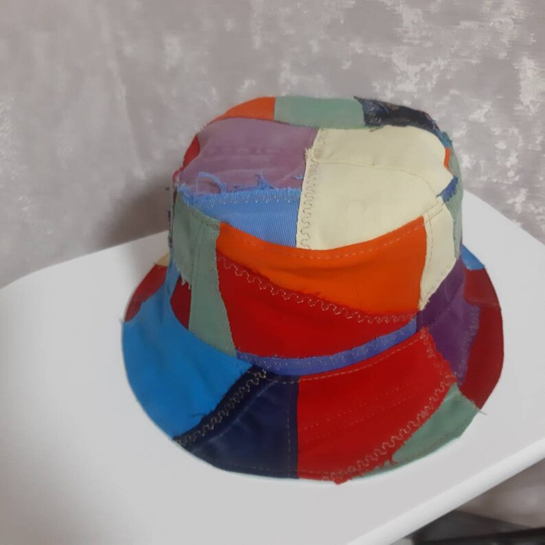 Denim Patchwork Hat 23 Boho Rainbow Jean Hat in Street - Etsy
