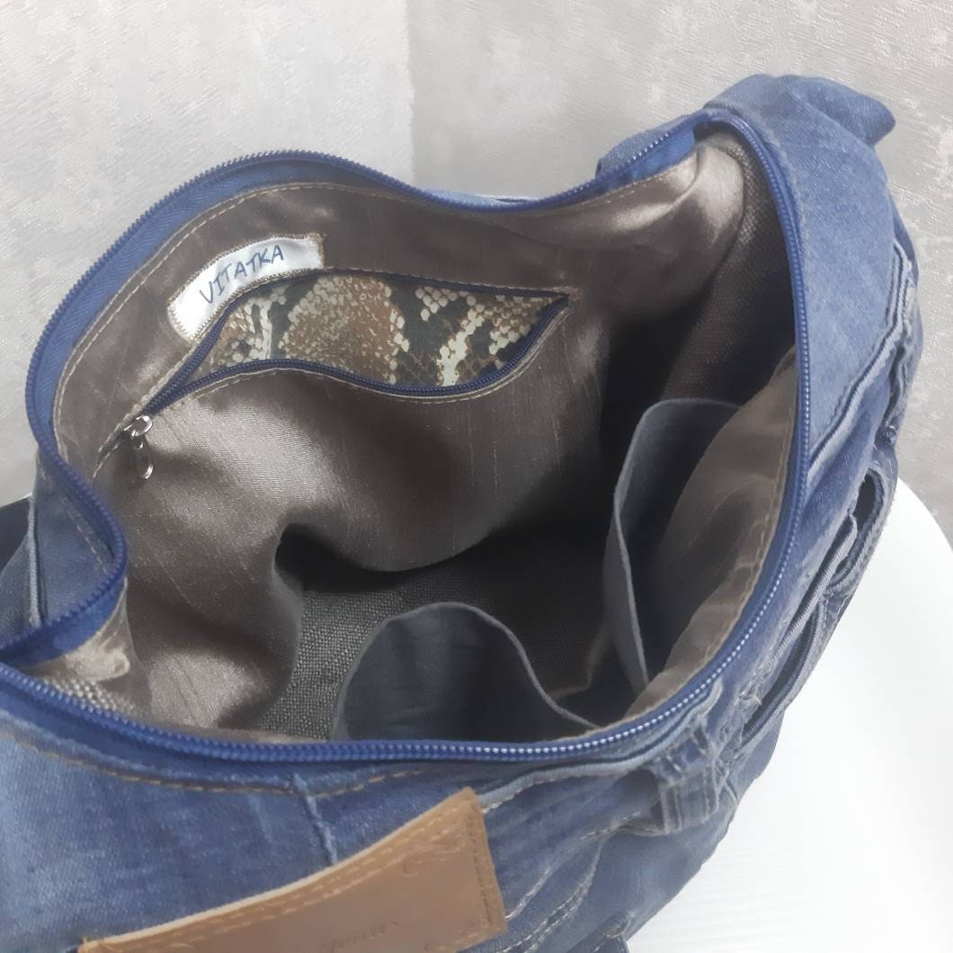 Crossbody Denim Bag Medium Size Jean Shoulder Bag Casual - Etsy