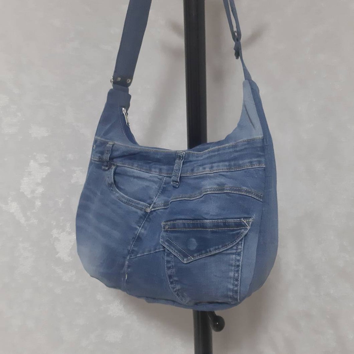 Crossbody Denim Bag Medium Size Jean Shoulder Bag Casual - Etsy