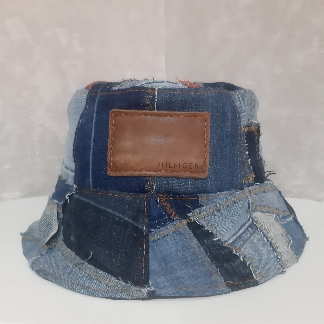 Denim Patchwork Hat 22, Boho Blue Jean Hat in Street Fashion Style ...