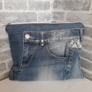 Casual Denim Clutch Bag Evening Clutch of Shabby Jeans Denim - Etsy