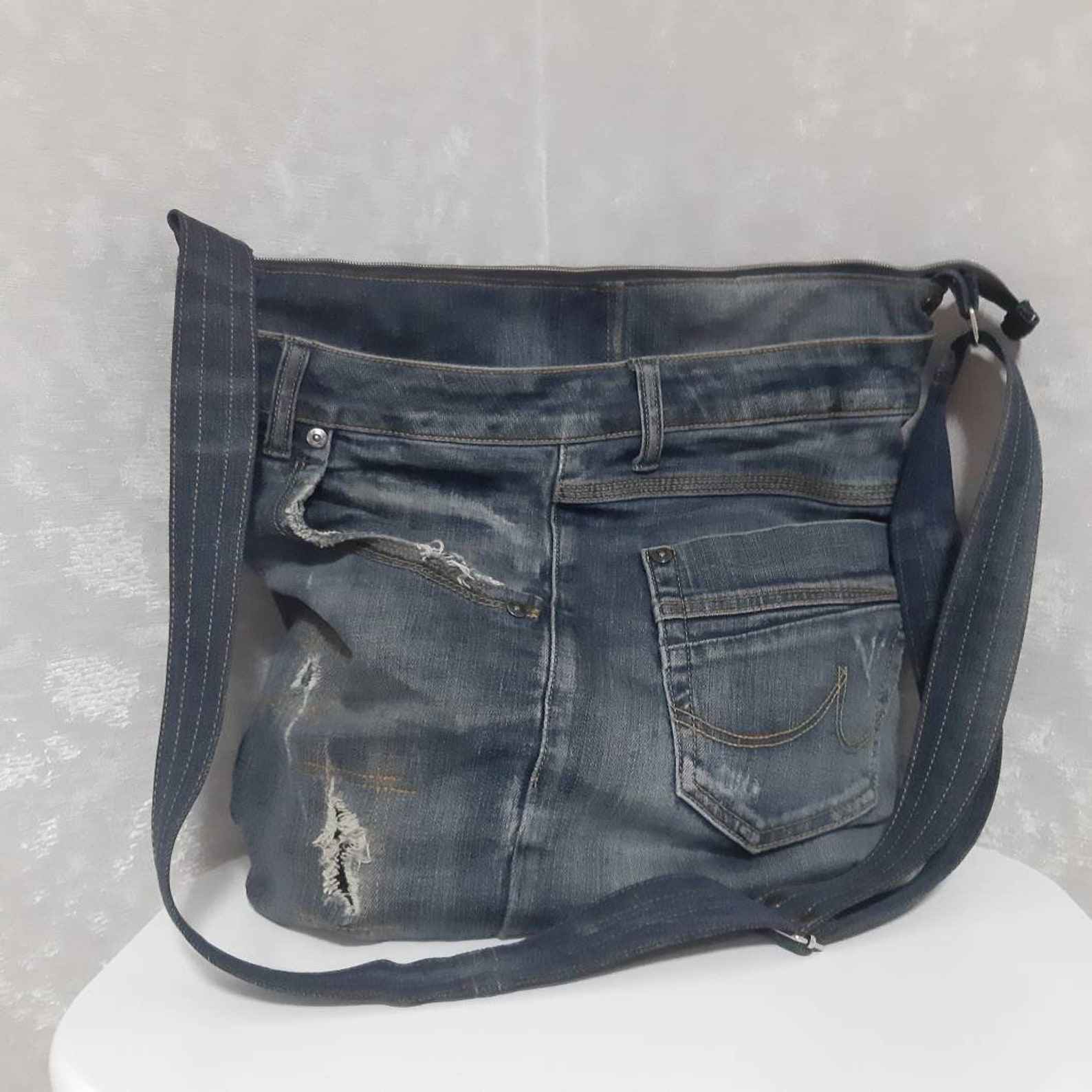 Unisex Hipster Denim Bag Jean Tote Bag Casual Large Bag of | Etsy