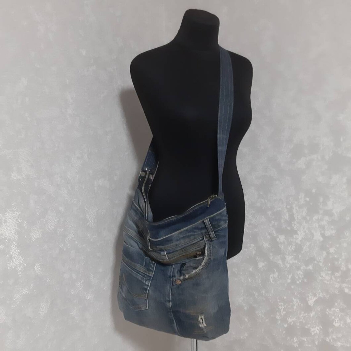 Unisex Hipster Denim Bag Jean Tote Bag Casual Large Bag of | Etsy