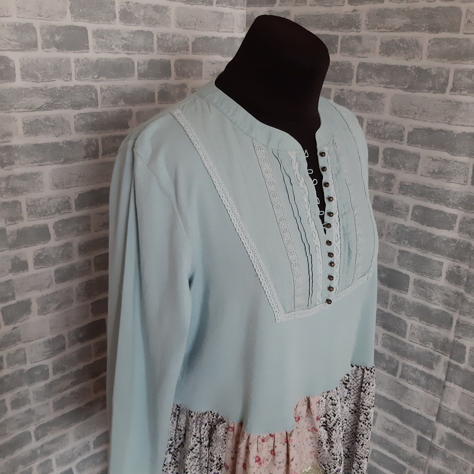 XXL Boho Long Dress Plus Size Patchwork Tunic for Hippie | Etsy