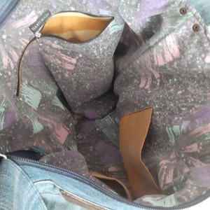 Unisex hipster denim bag Jean tote bag Casual large bag of | Etsy