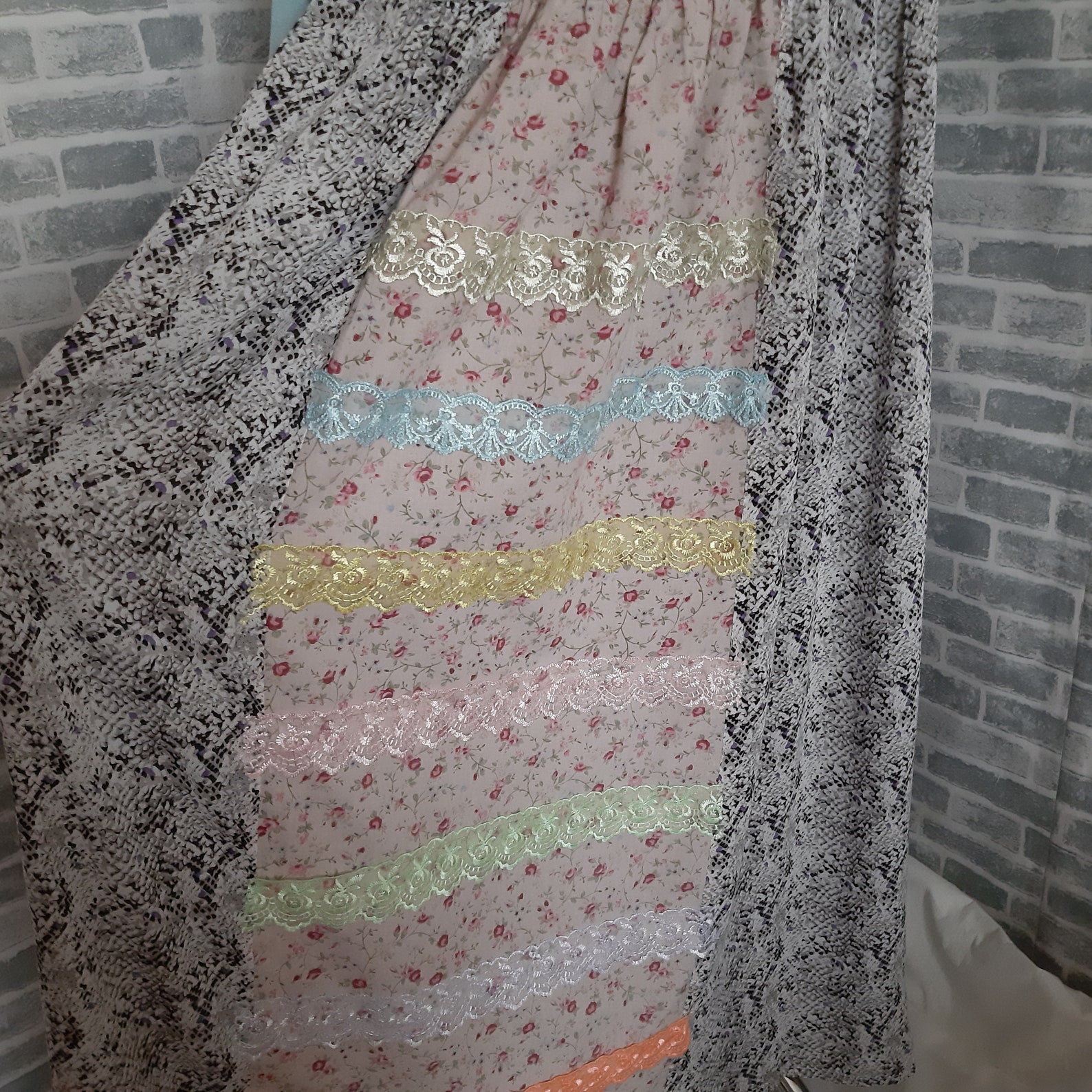 XXL Boho Long Dress Plus Size Patchwork Tunic for Hippie | Etsy