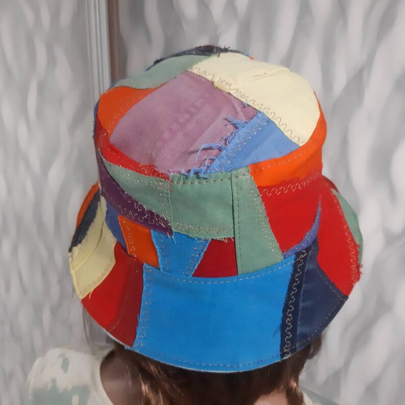 Denim Patchwork Hat 23 Boho Rainbow Jean Hat in Street - Etsy