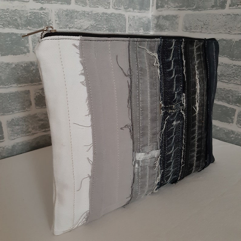 Denim Clutch Bag Jean Boro Purse Casual Large Wallet of | Etsy