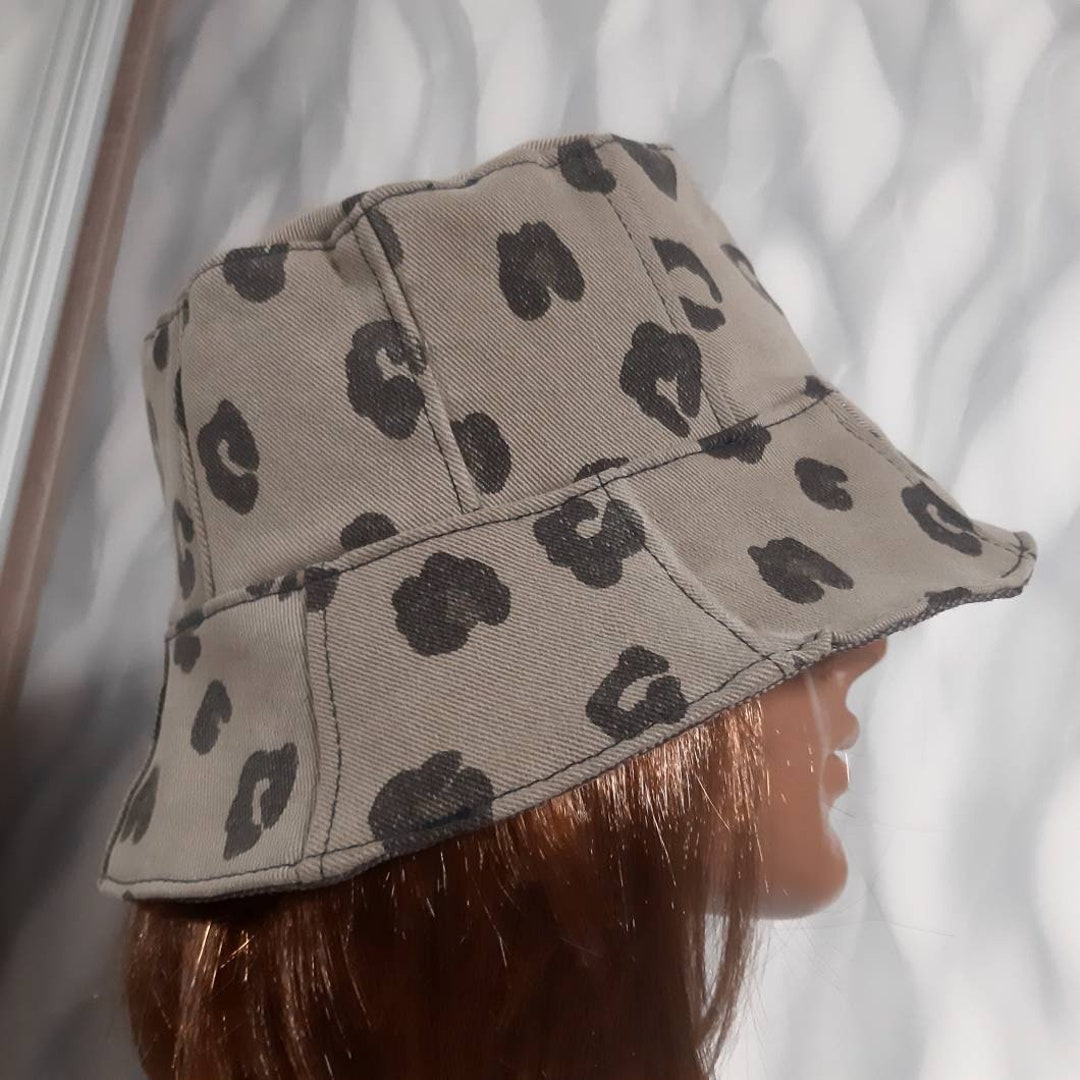 Casual Spotted Hat 23, Boho Beige Jean Hat in Street Fashion Style ...