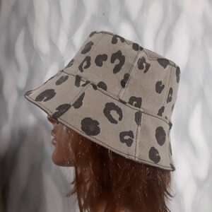 Casual Spotted Hat 23, Boho Beige Jean Hat in Street Fashion Style ...