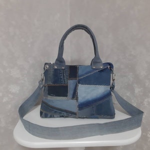 Boro Denim Handbag, Casual Patchwork Jean Small Bag, Crossbody Denim Shabby Purse - Etsy