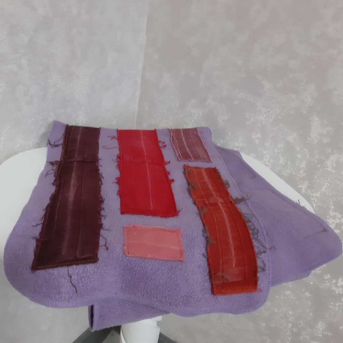 Boho Scarf From Recycled Fabric Scarf With Distressed Jeans | Etsy