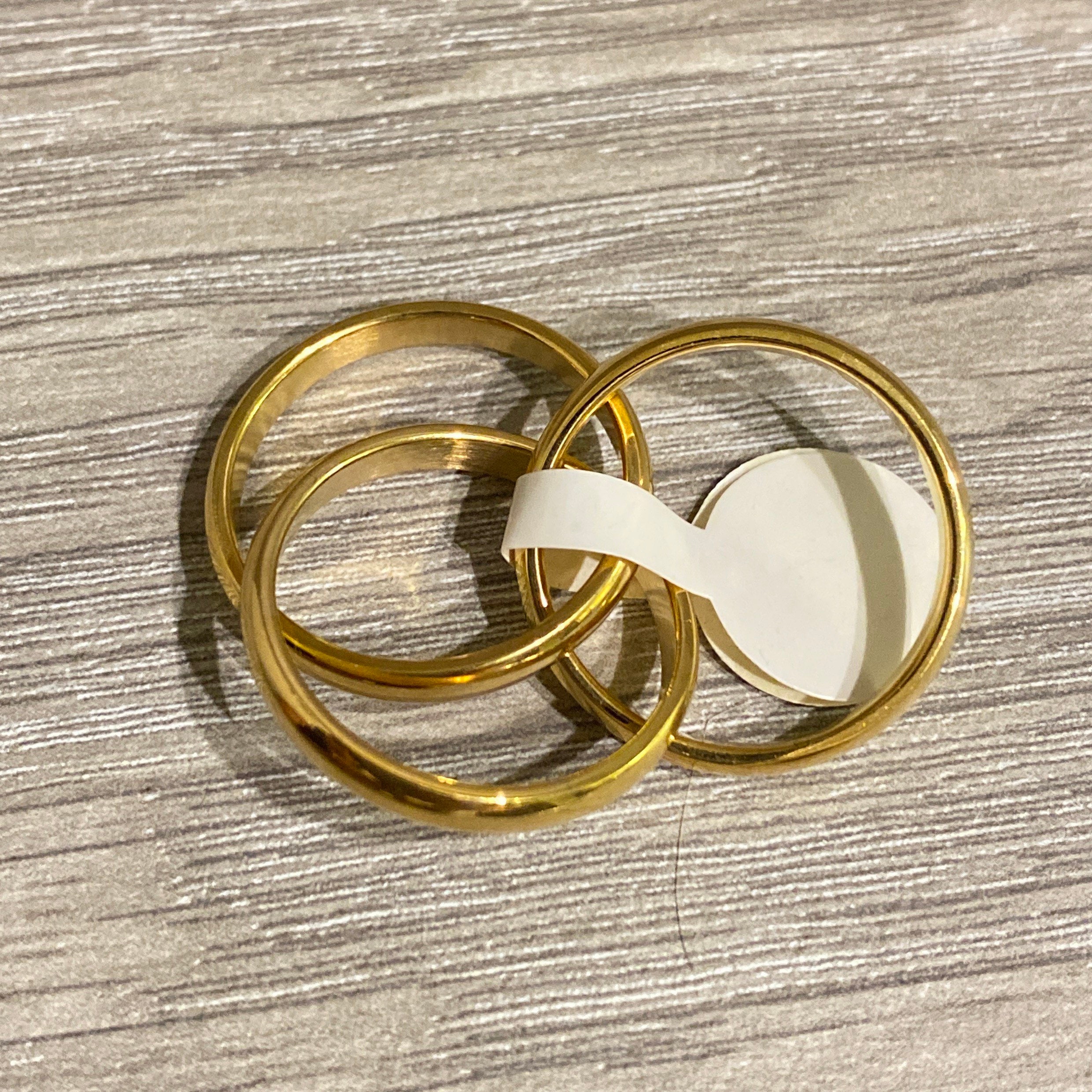 Triple Gold Interlocking Ring