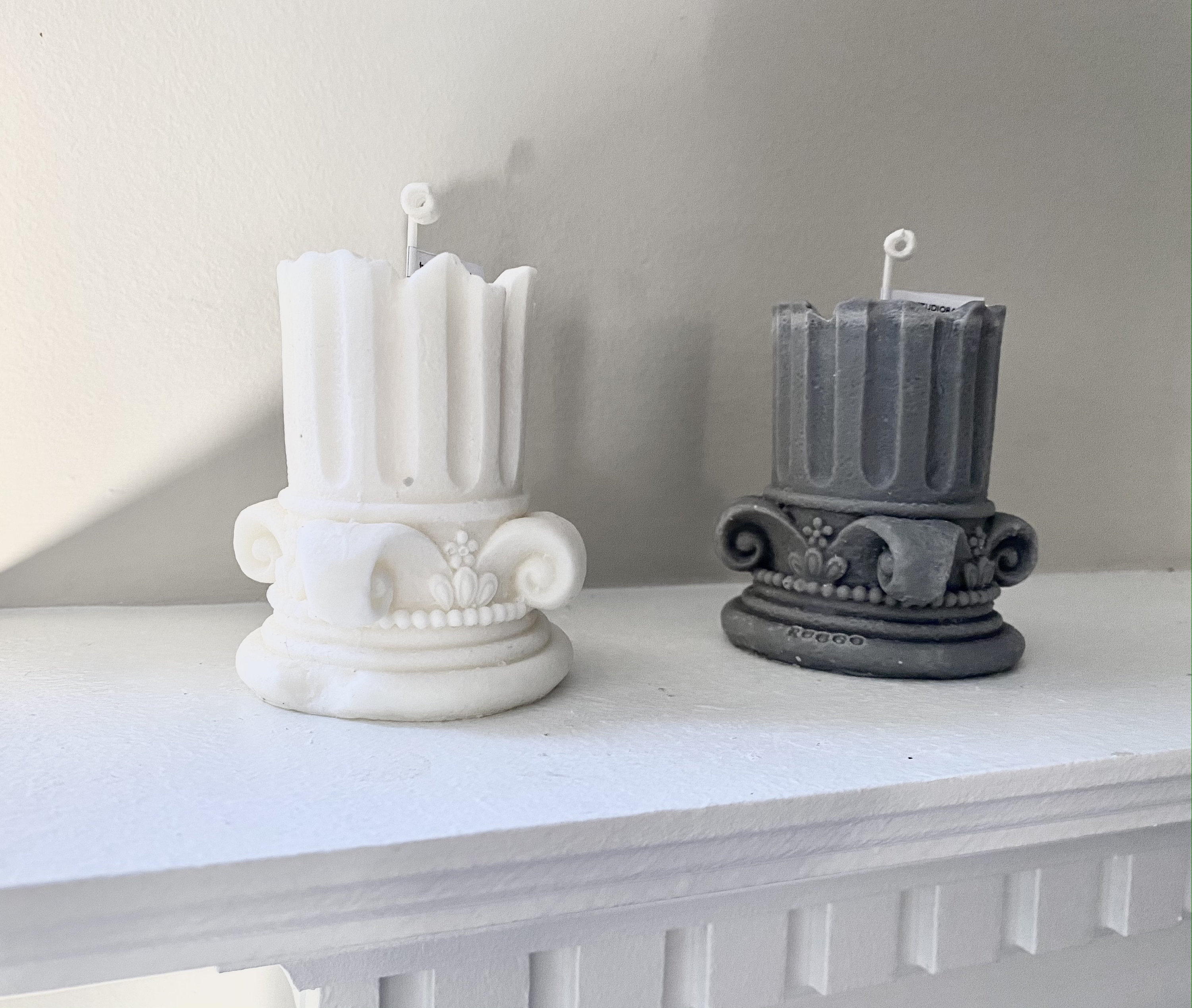 Antique Column Candle Column Pillar Candle Classic Candle - Etsy