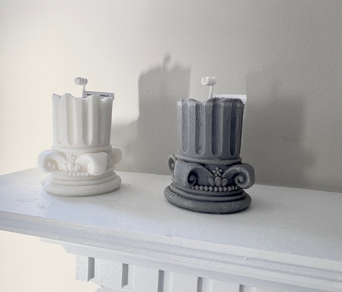 Antique Column Candle Column Pillar Candle Classic Candle - Etsy