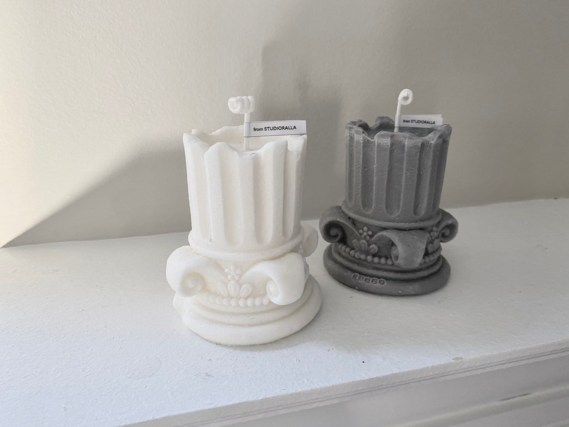 Antique Column Candle Column Pillar Candle Classic Candle - Etsy