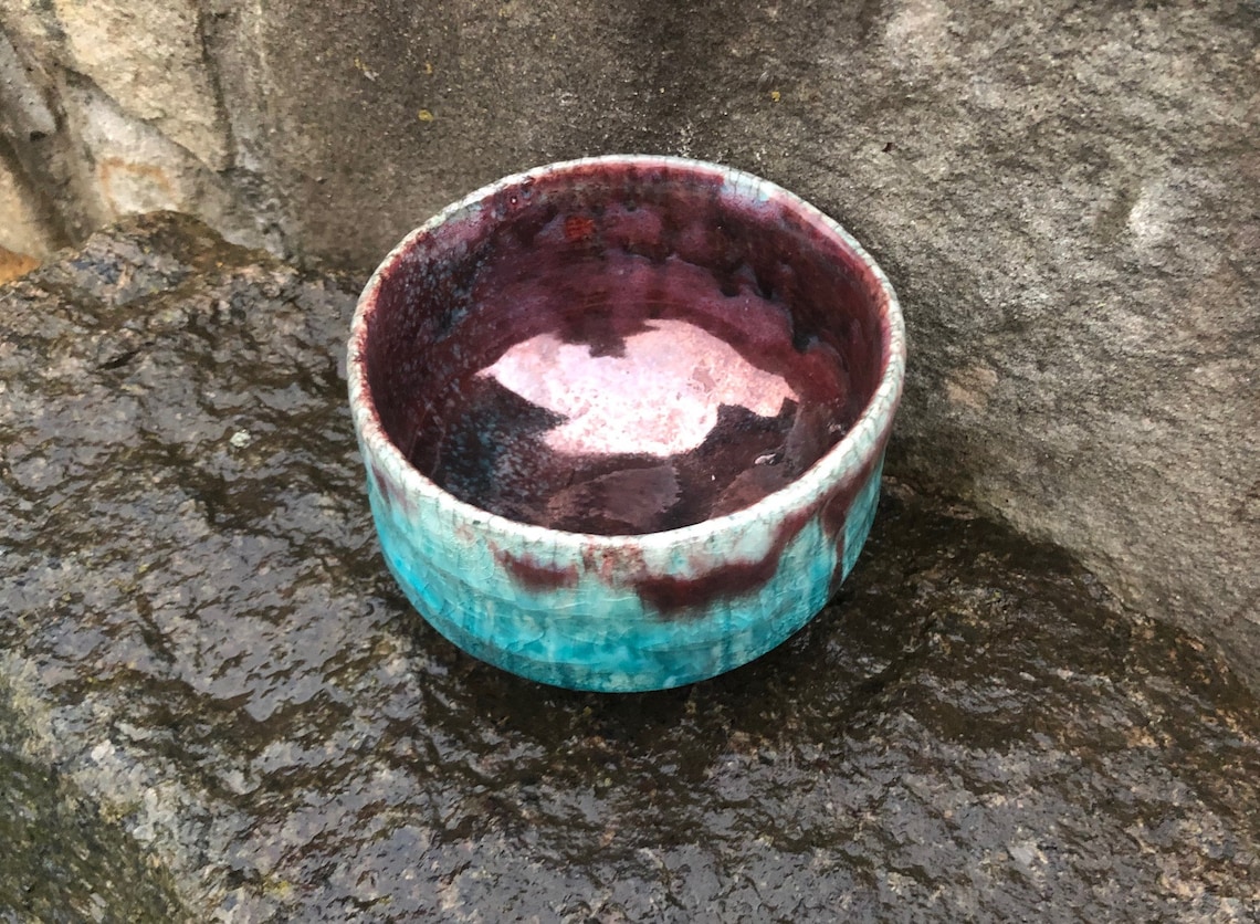 Raku matcha chawan Traditional Japanese tea ceremony bowl | Etsy