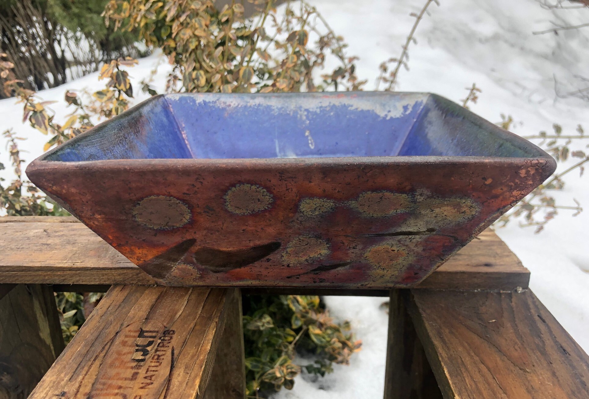 Medium Raku square Bonsai Pot Modern style Bonsai Pot Indoor | Etsy