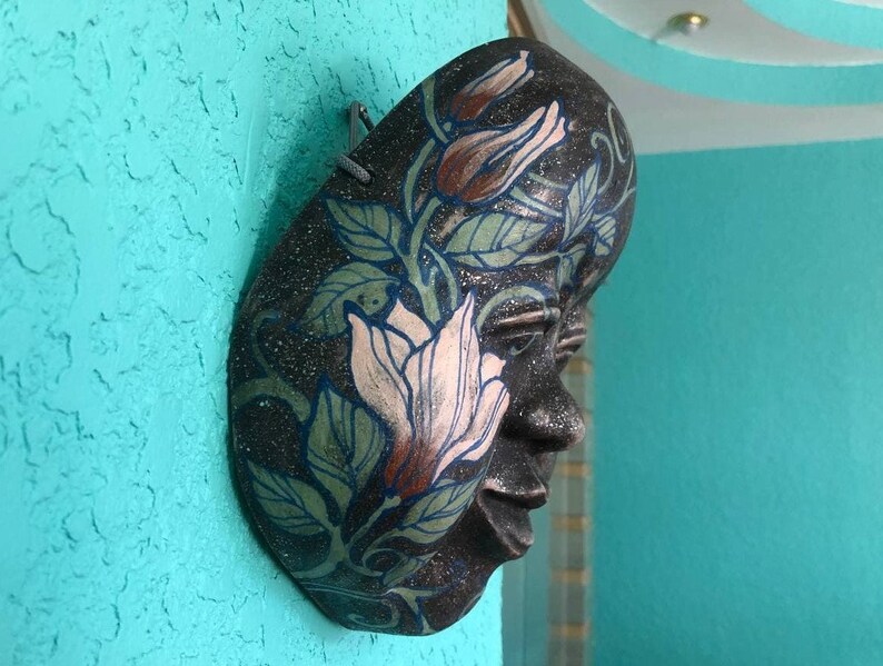 Hand-painted Otafuku Okame Clay Mask Ceramic Uzume Women Mask - Etsy