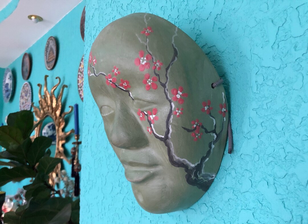 Hand-painted Ceramic Mask, DOJI Mask, Japanese Ceramic Mask, Wall Decor ...