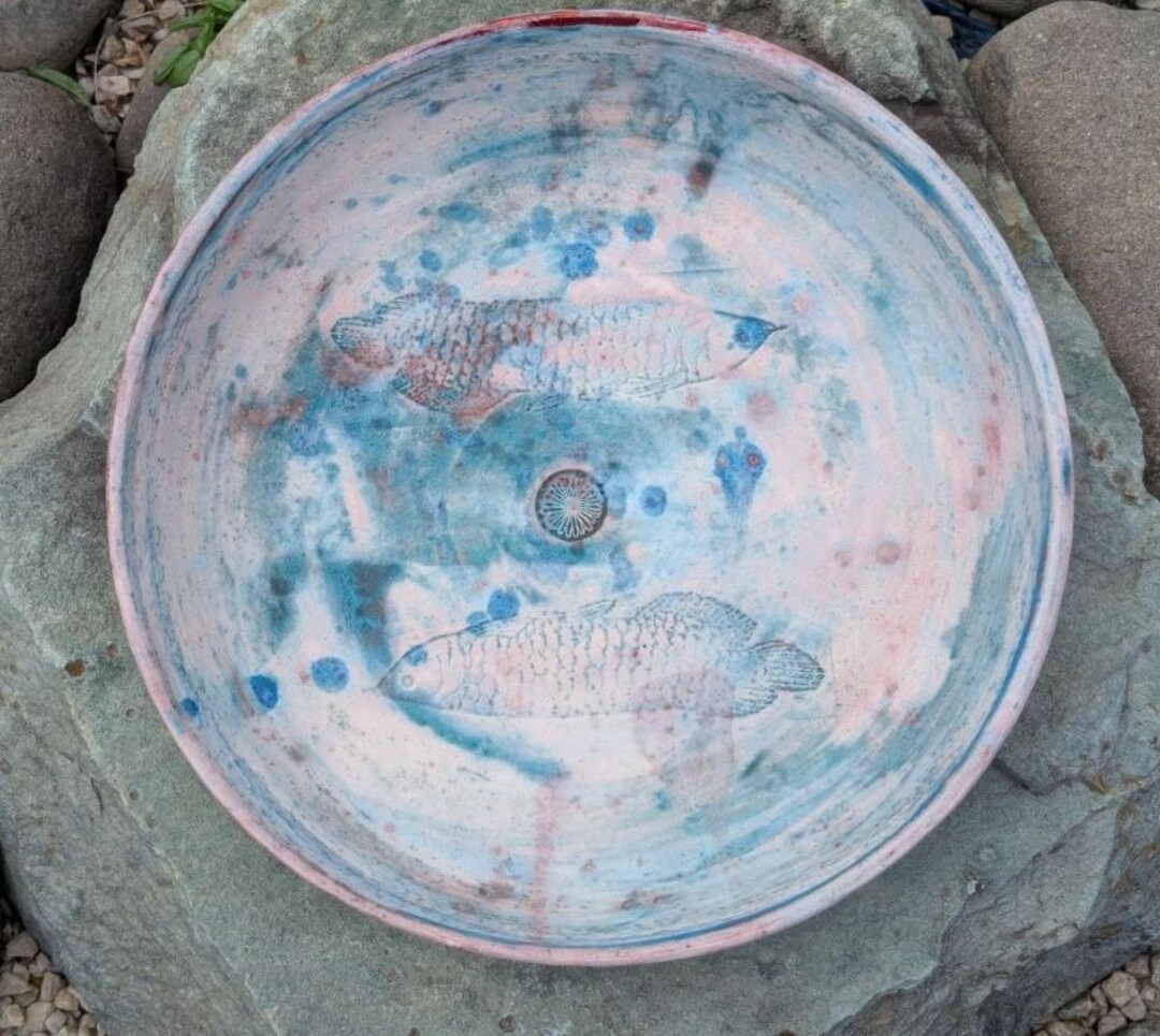 Large Ceramic Platter 11.4", Handmade Serving Platter - Etsy