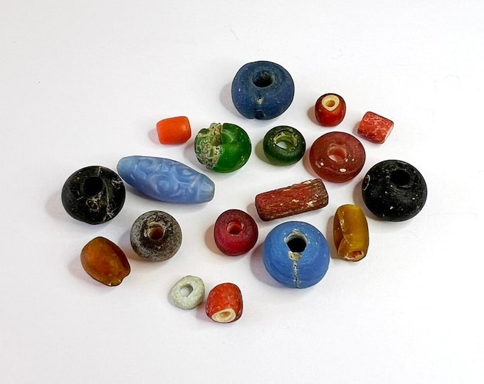 19 Ancient Medieval Viking Glass Beads / Ancient Viking Bead / Viking ...
