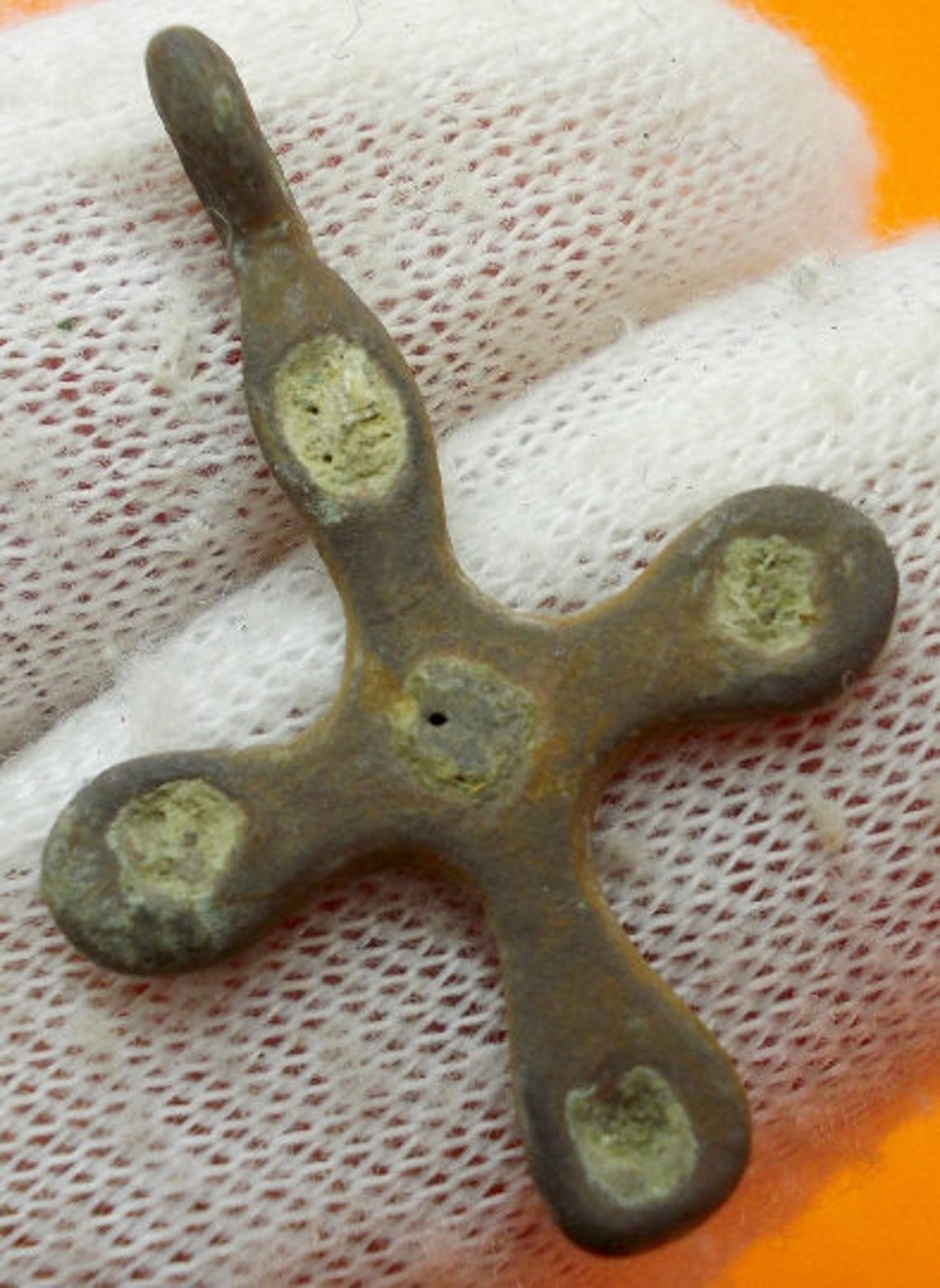 Ancient Viking Cross Pendant With Enamels. Viking Cross With Glass ...