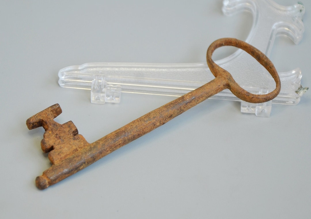 Large Ancient Medieval Iron Key. Vintage Key. Meieval Key. Middle Age ...