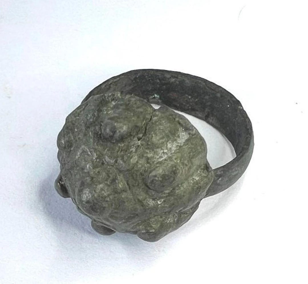 Ancient Early Medieval Ring With Decorated / Antique Ring / Viking ...