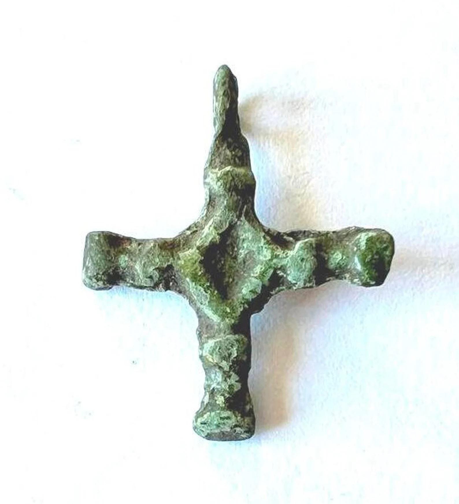 Ancient Medieval Bronze Viking Cross. Byzantine Artifact. Medieval ...