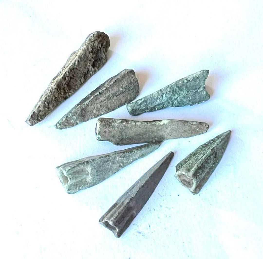 7 Ancient Celtic Battle Arrowheads / Celtic Artifact / Ancient Arrowhead / 4th - 2nd Century BC ...